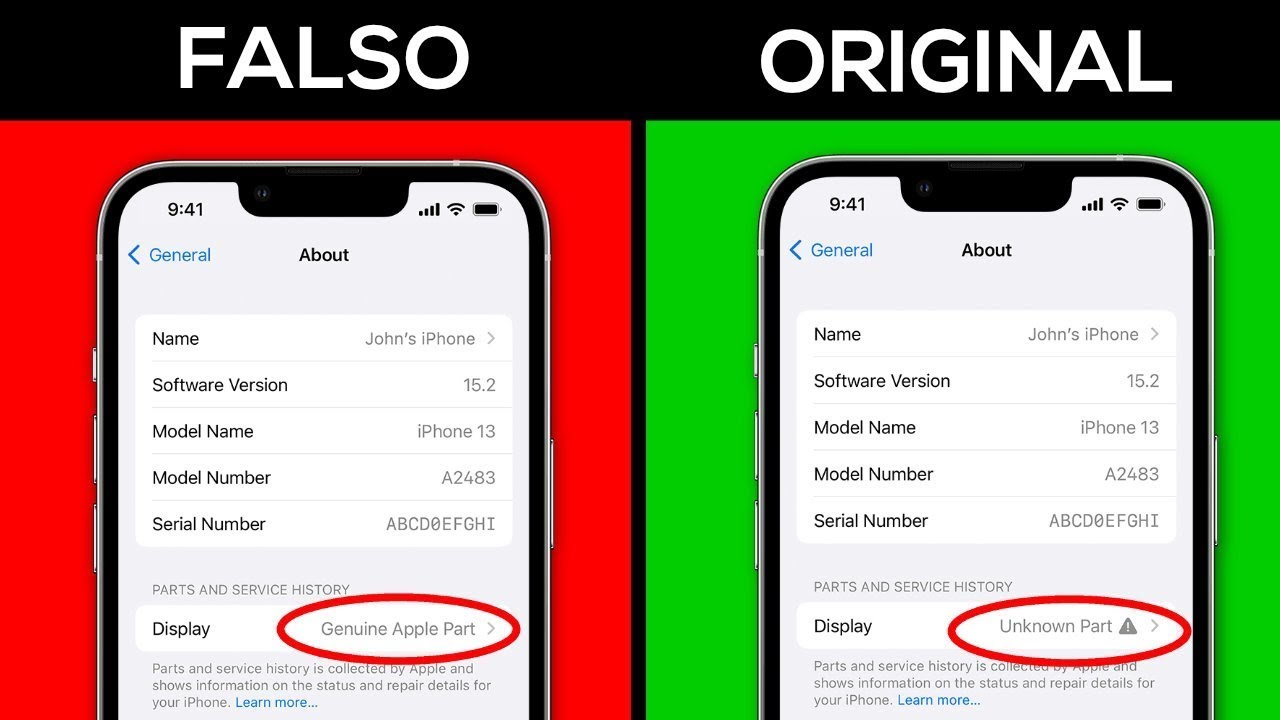 Como saber si mi iPhone es original o reparado - YouTube