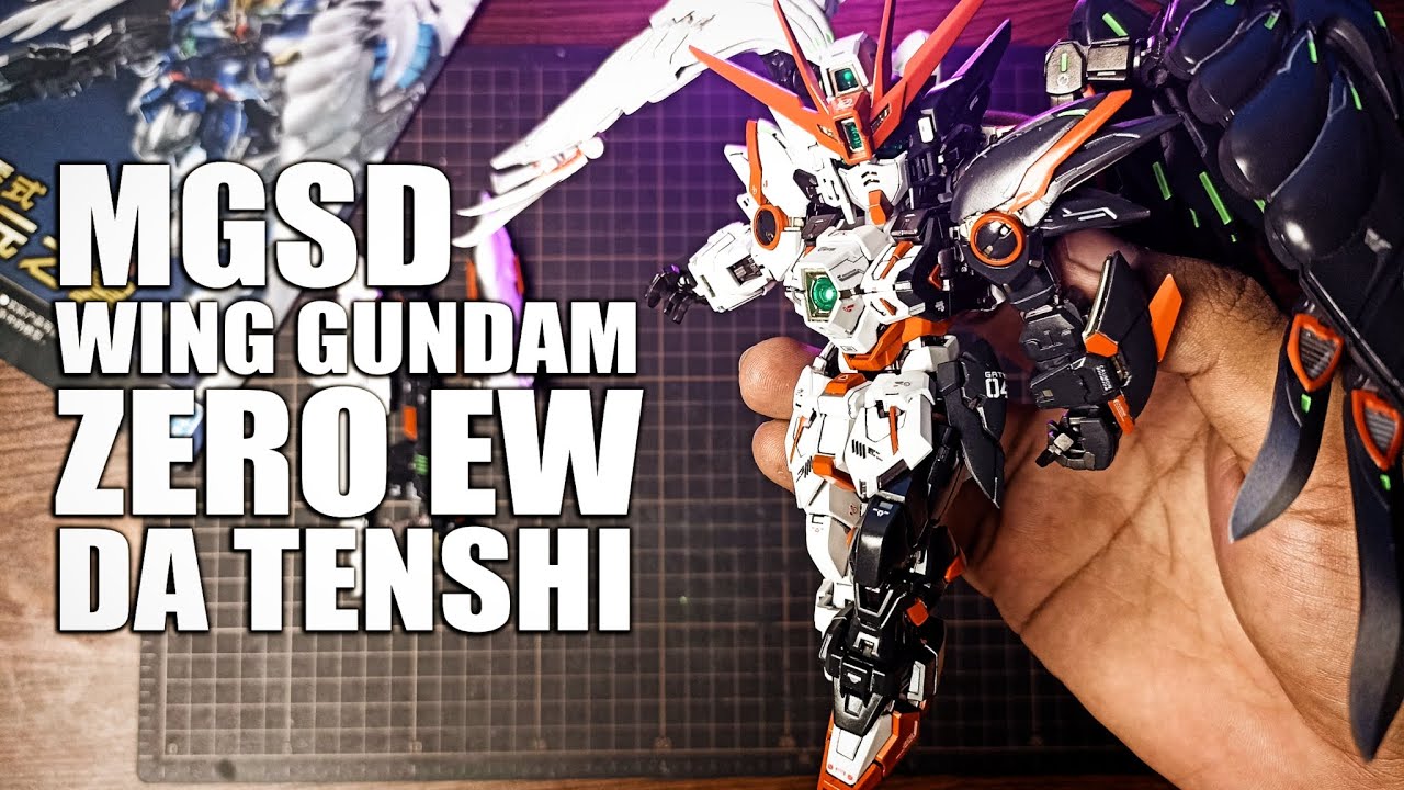 MGSD Wing Gundam Zero EW Da Tenshi | Custom Repaint Build | ASMR - YouTube