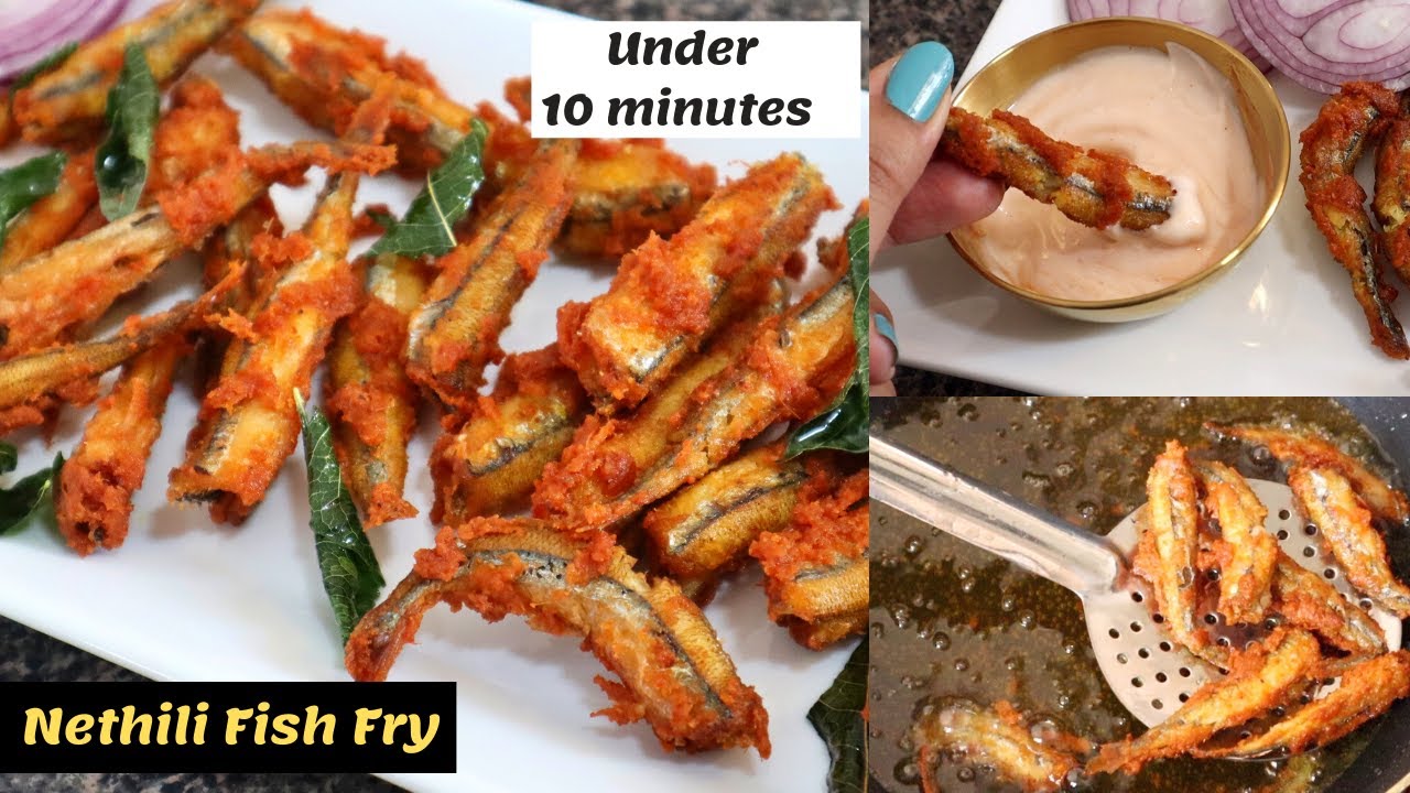 Nethili Fish Fry | Crispy Nethili Fry Recipe in 10 minutes| Netholi Fry ...