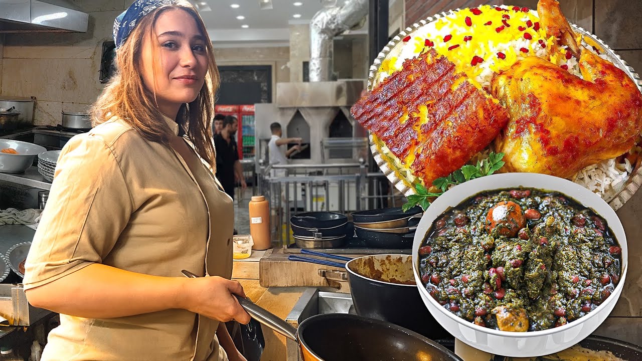 BEAUTIFUL WOMAN in tehran run AWESOME restaurant! - BEST persian foods ...