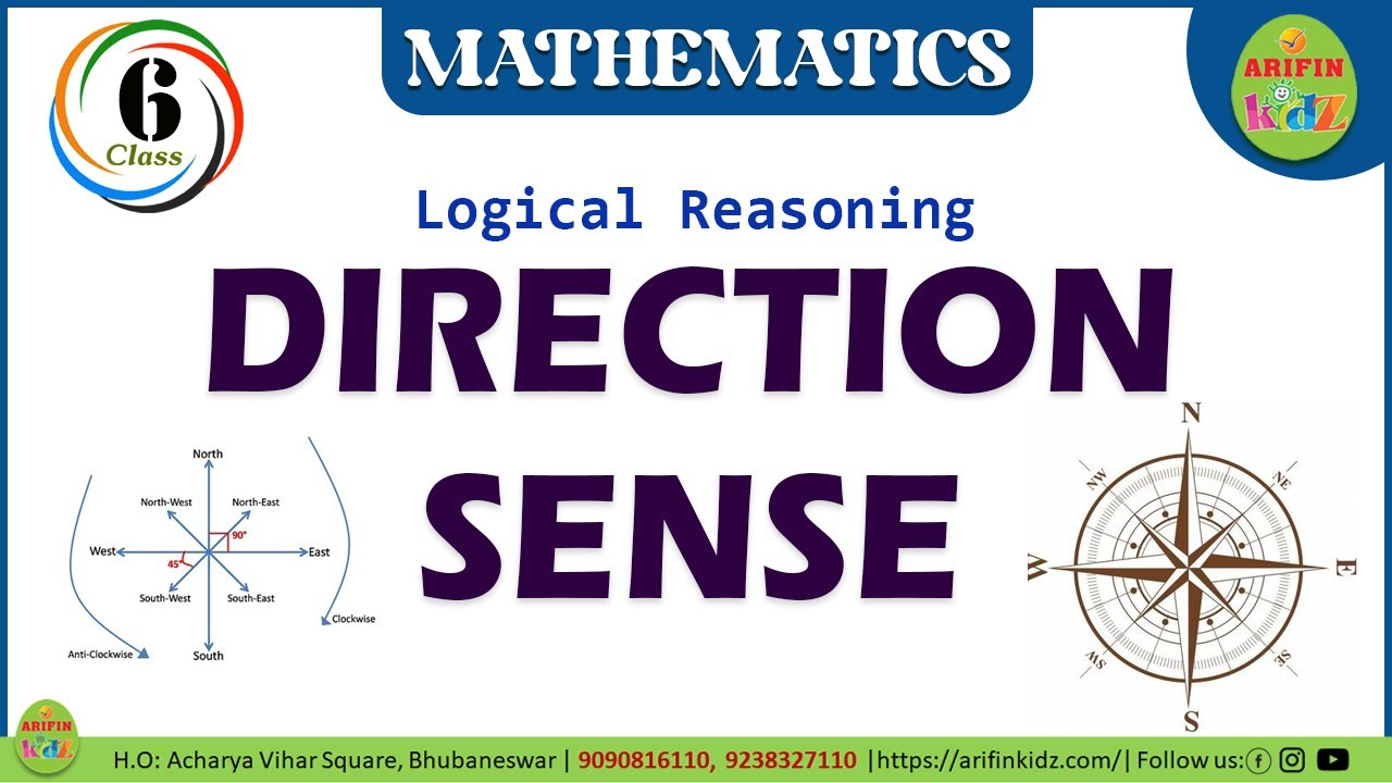 Standard-6 | DIRECTION SENSE | LOGICAL REASONING | MATHEMATICS - YouTube