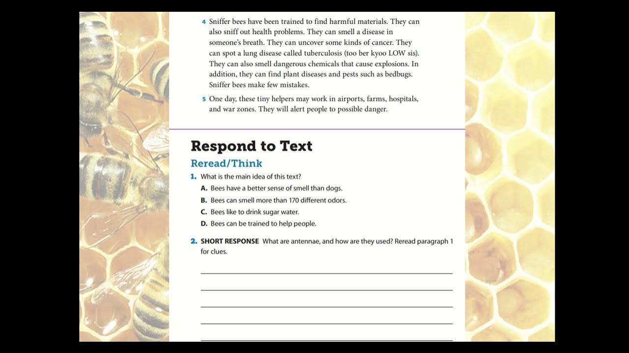 Unit 3 Test Sniffer Bees Read Aloud - YouTube