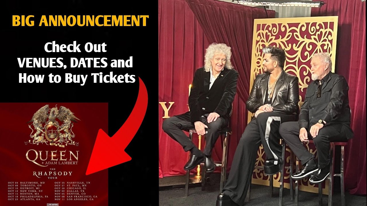 Queen + Adam Lambert 2023 TOUR Announced! Check Out Venues, Dates and ...