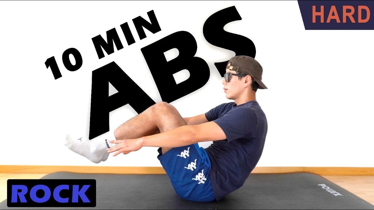 10 MIN ABS WORKOUT | ROCK MUSIC | No Equipment - YouTube