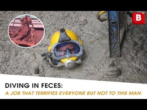 Diving in feces A job that terrifies everyone but not to this man - YouTube