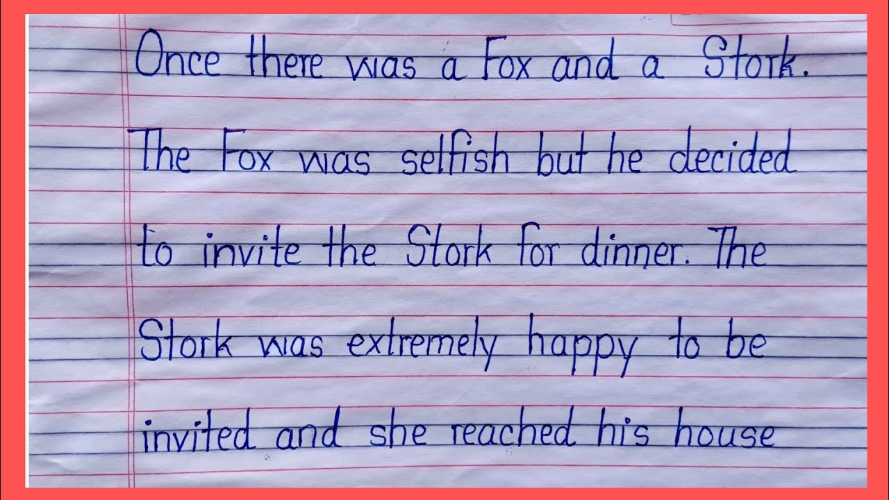 One page english writing practice// improve your handwriting on 4 line ...