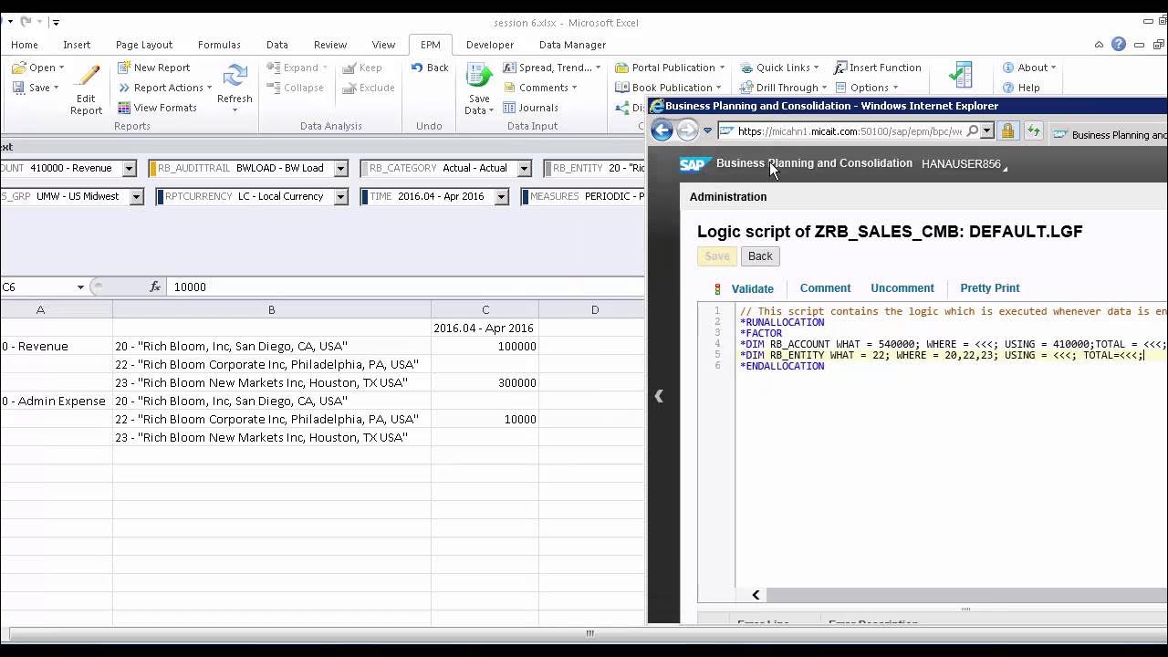 *RUNALLOCATION Command: SAP BPC Logic Script - YouTube