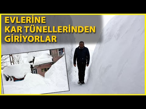Bitlisliler Evlerine Kar Tünellerinden Ulaşıyor