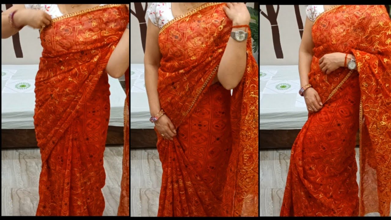 Chunari saree tips and tricks | chunari saree draping for beginners ...
