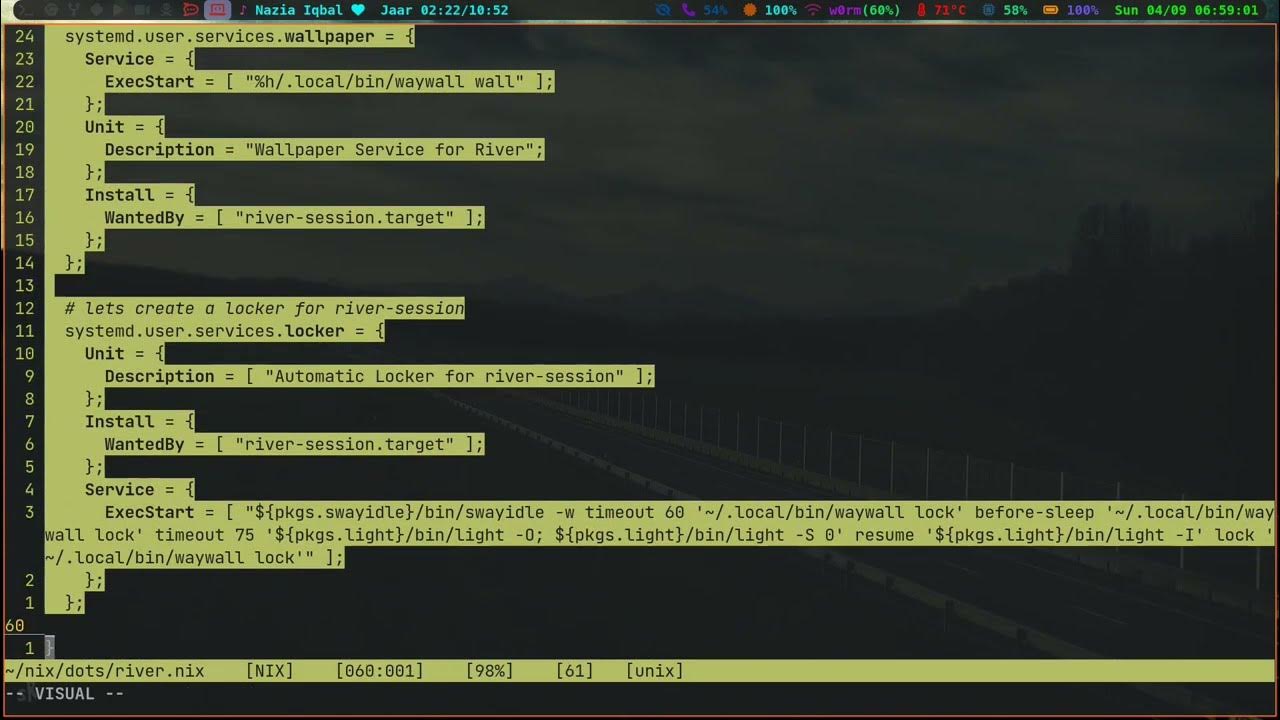 My Wayland Setup with river compositor - YouTube