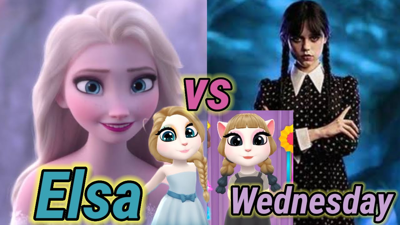 My Talking Angela 2 ️‍🔥 | Elsa Vs Wednesday | Cosplay - YouTube