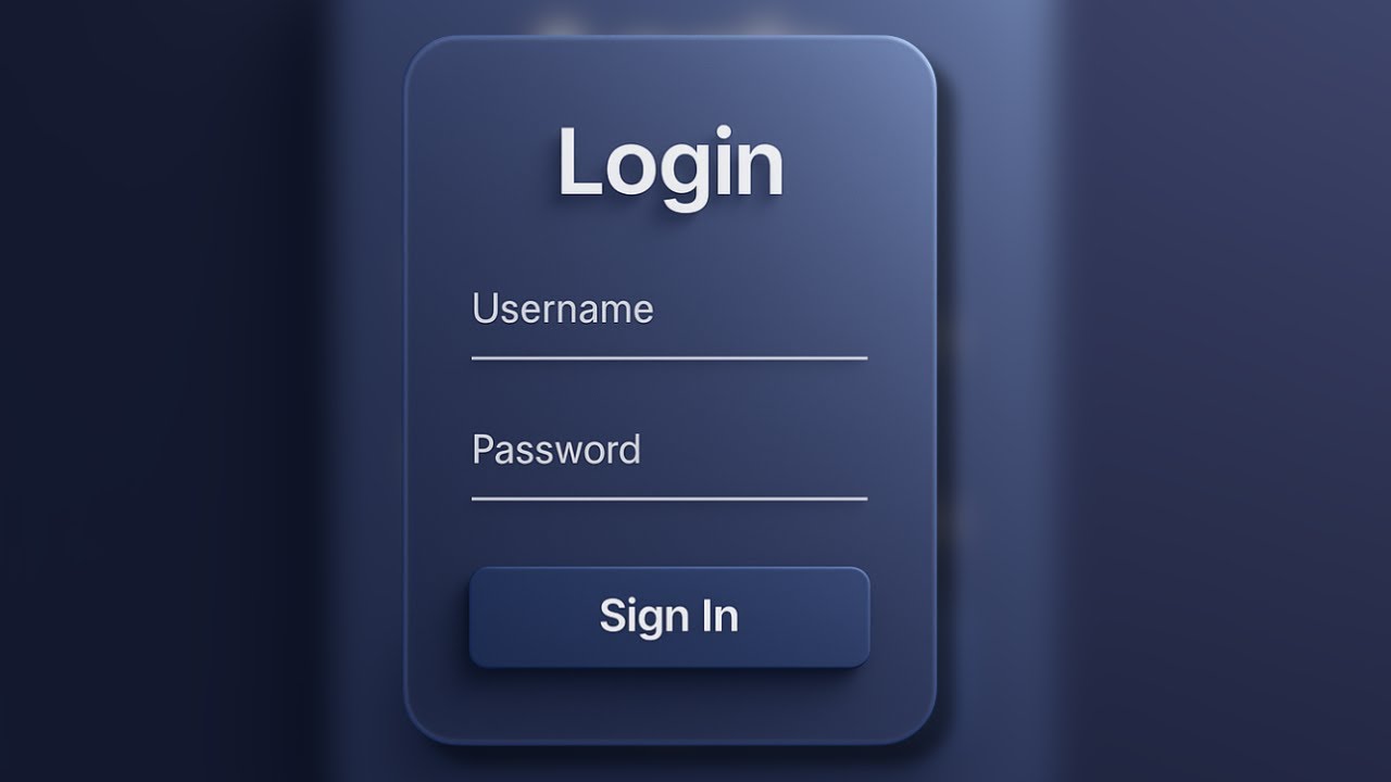 Glassmorphism Login Form Using Only Html And Css Modern Ui Design Tutorial Youtube