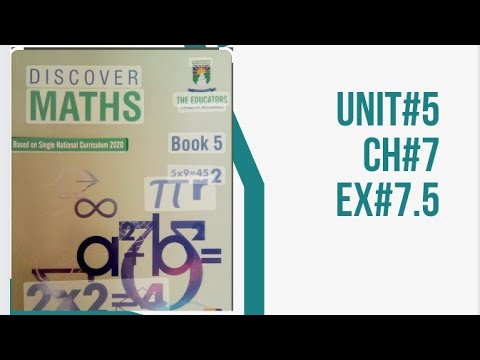 Discover Maths-5 unit:5 ch#7 Exercise#7.5 - YouTube