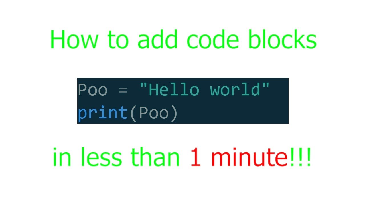 How to Add Code Blocks to Your Website in Less Than a Minute - YouTube