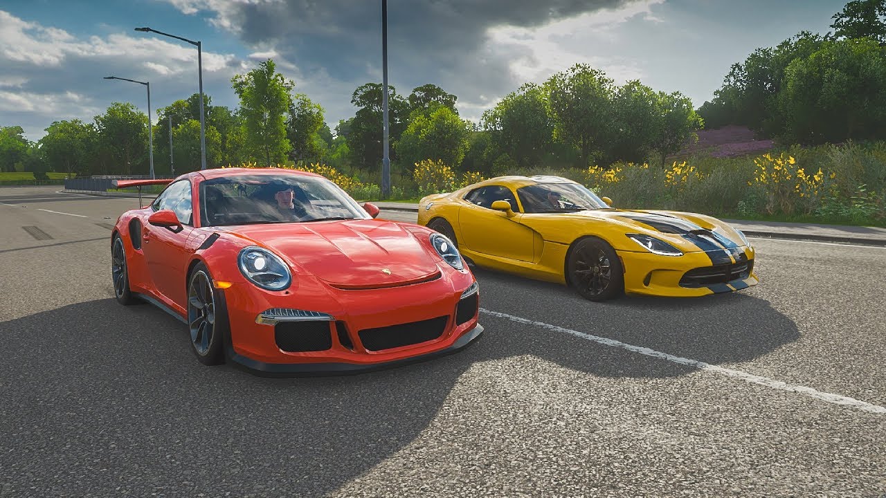 FH4 Drag Race | 2016 Porsche 911 GT3 RS vs 2013 Dodge Viper GTS! - YouTube
