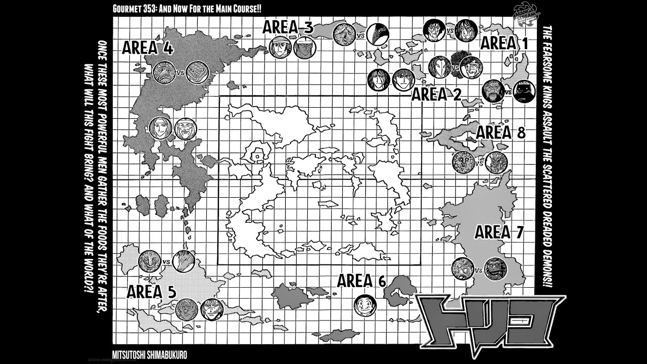 Toriko Chapter 353 The Eight Kings Power - YouTube