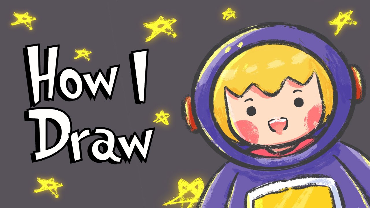 How I Draw : Astronaut-Menggambar Astronot Pakai Brush Default di ...