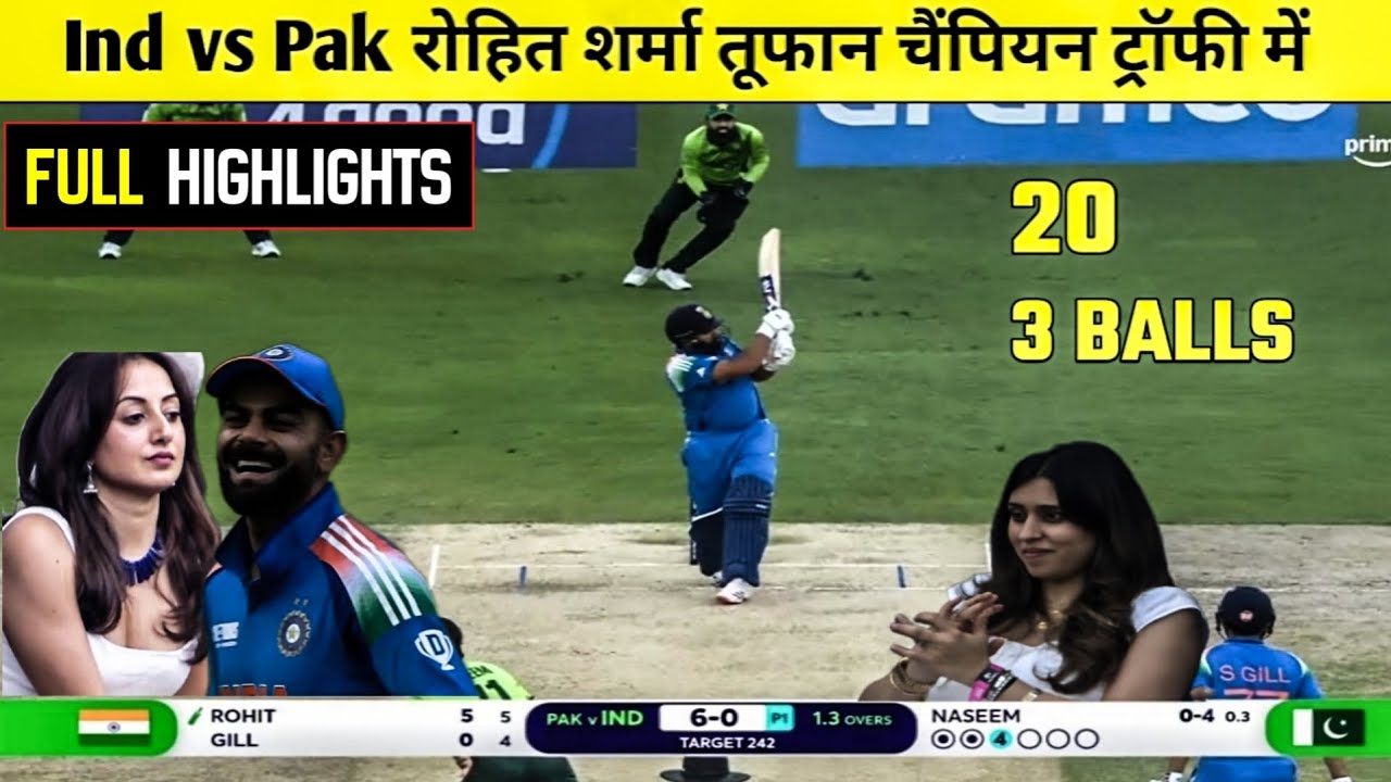 India Pakistan Champion Trophy Match Highlights, Ind vs Pak Aaj Ka ...