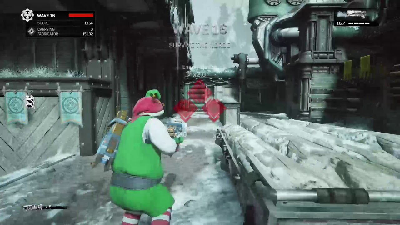Gears of War 4 Jingle Juvies Horde Gearsmas Gameplay - YouTube