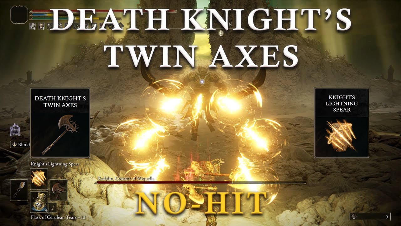 Death Knight's Twin Axes vs Consort Radahn (No-Hit) Build | Elden Ring ...