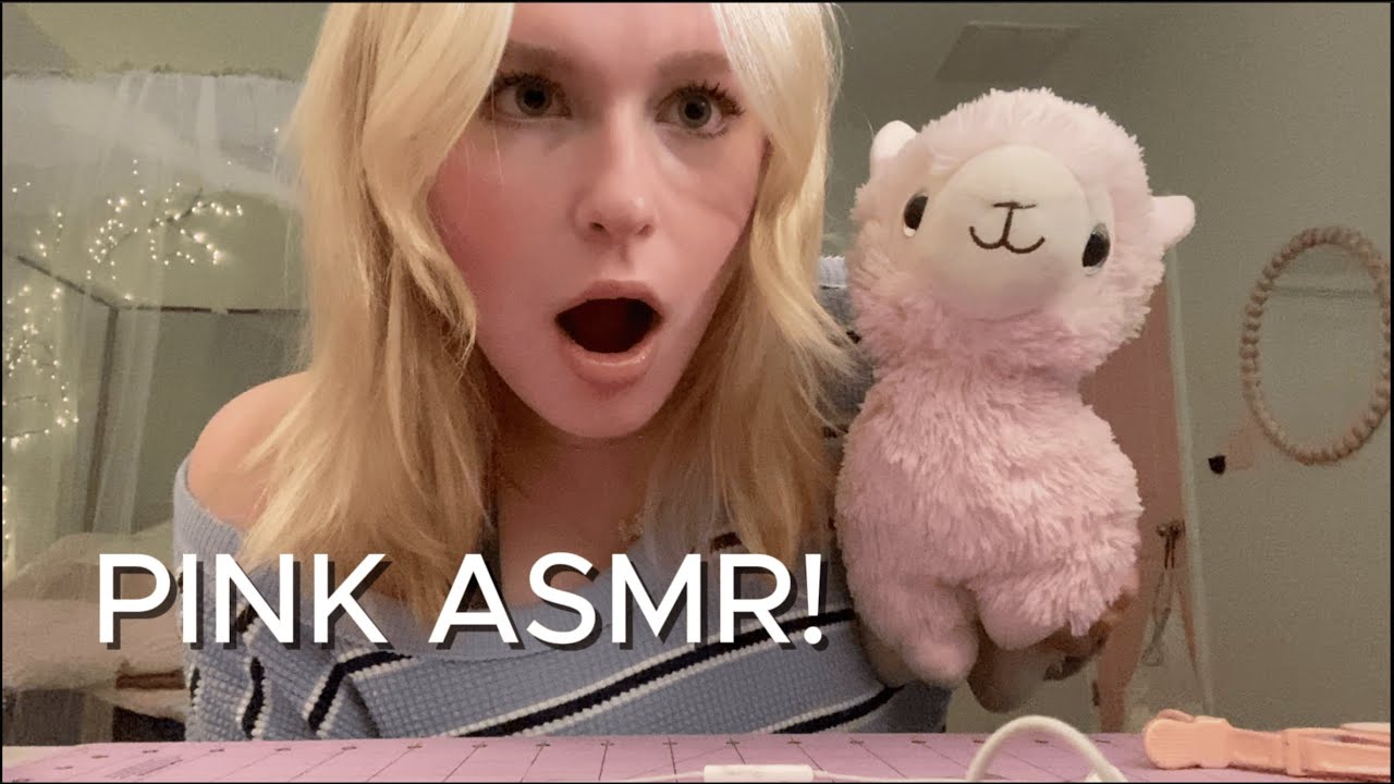 🌸 Pink Asmr 🌸 (tapping, experimental triggers, and whispering) - YouTube