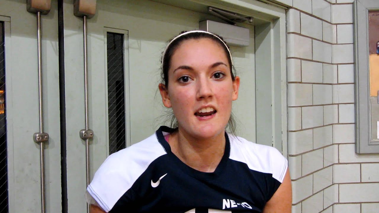 SCSU Volley Ball #17 Sarah Beres comments after win over UML - YouTube