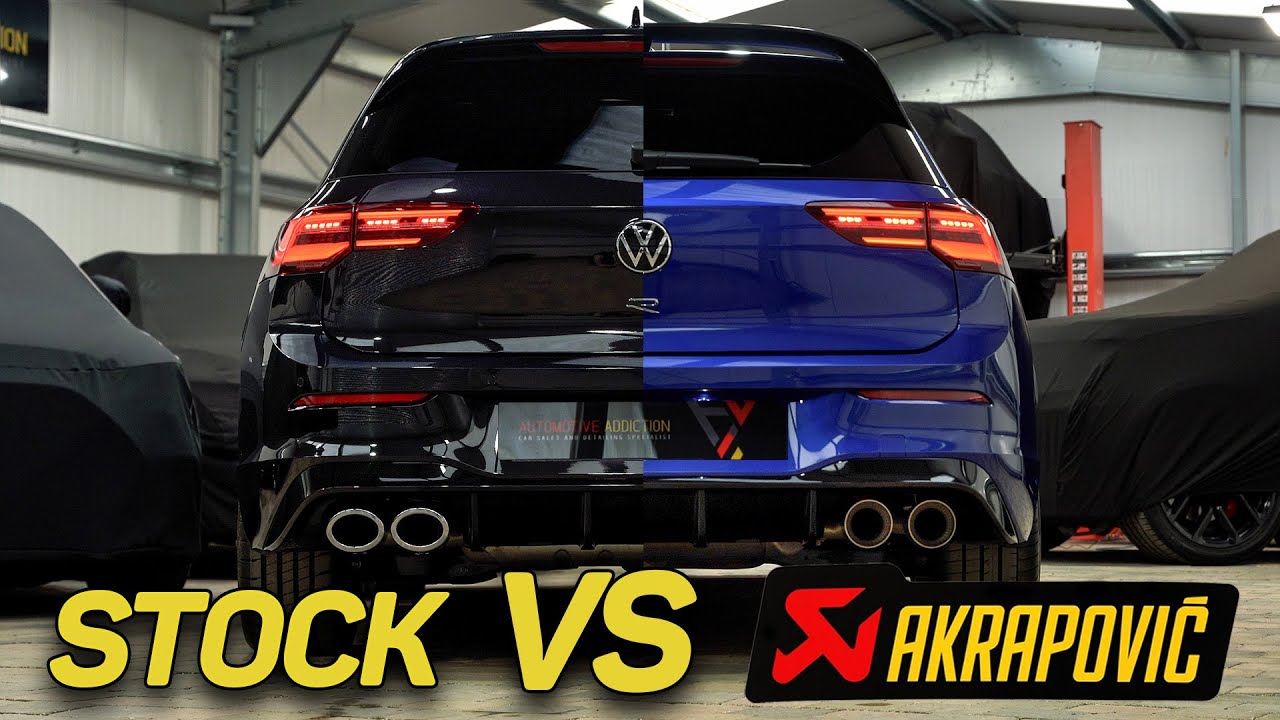Akrapovic VS Stock Exhaust Sound Comparison VW Golf R (MK8) - Is a £ ...