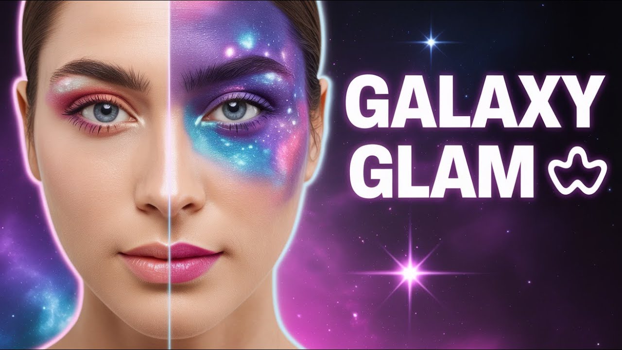 ⭐ From Natural to Galaxy Glam! Stunning Space Makeup Transformation ...