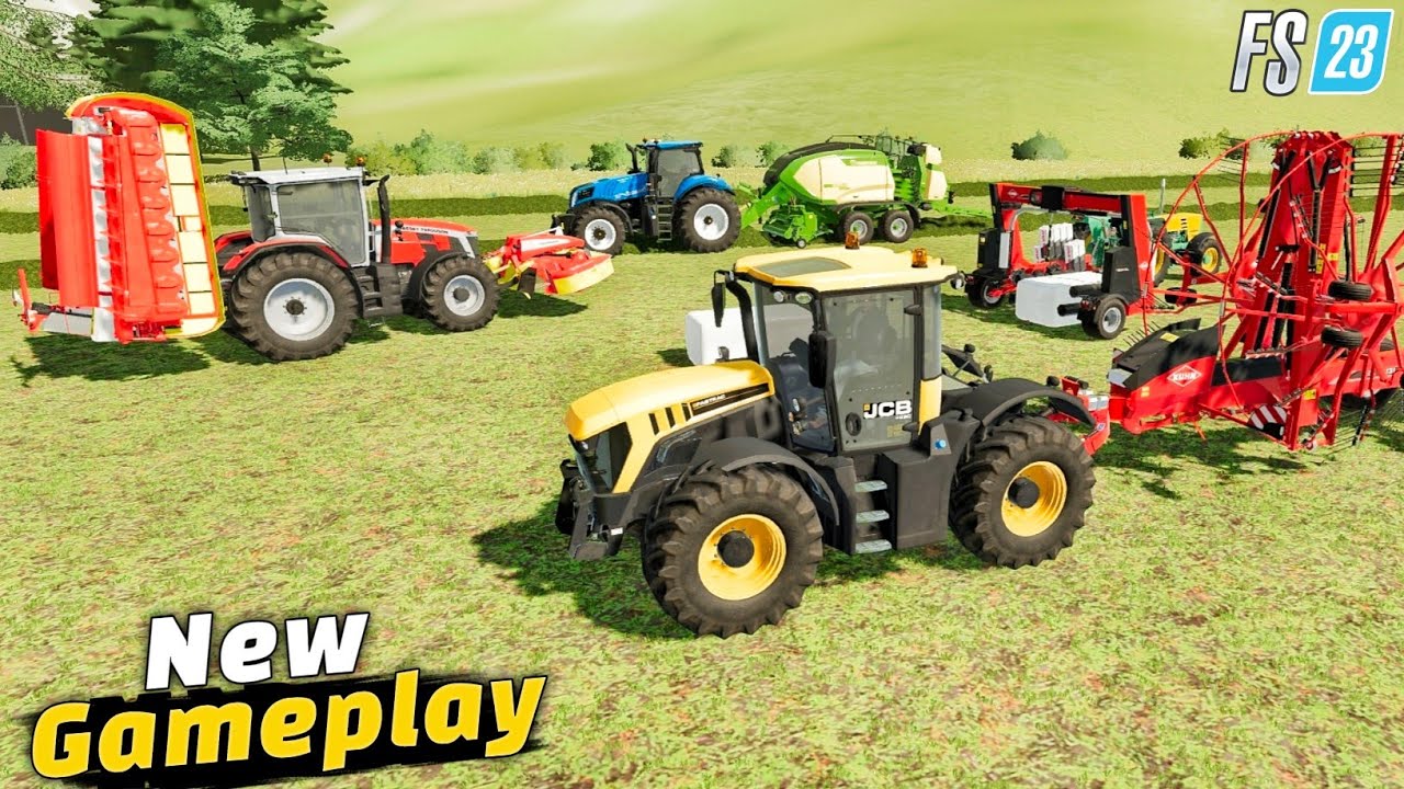 Farming Simulator 23 Erlegrant Map 😮 Cutting Grass & Making Bales ...
