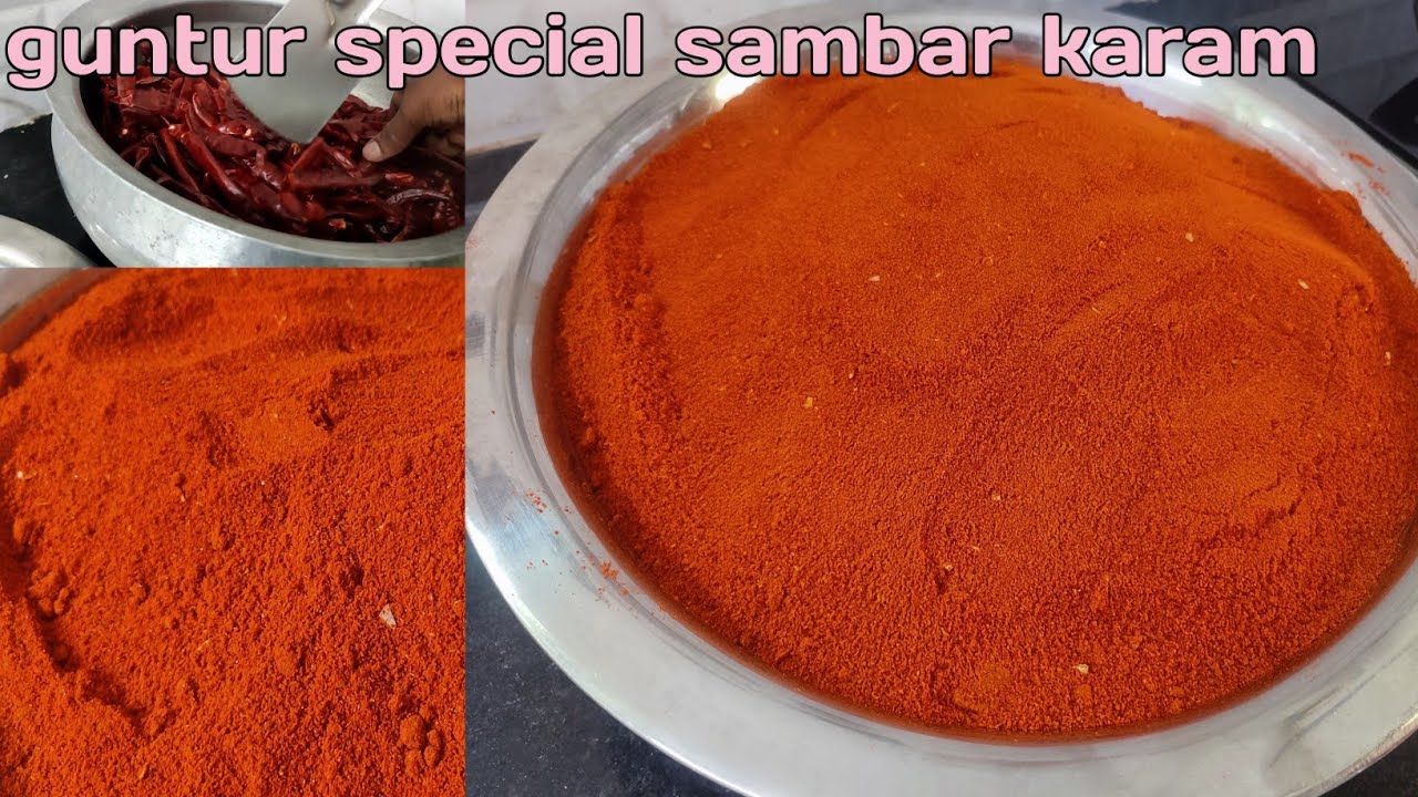 Guntur special spicy sambar karam recipe - YouTube