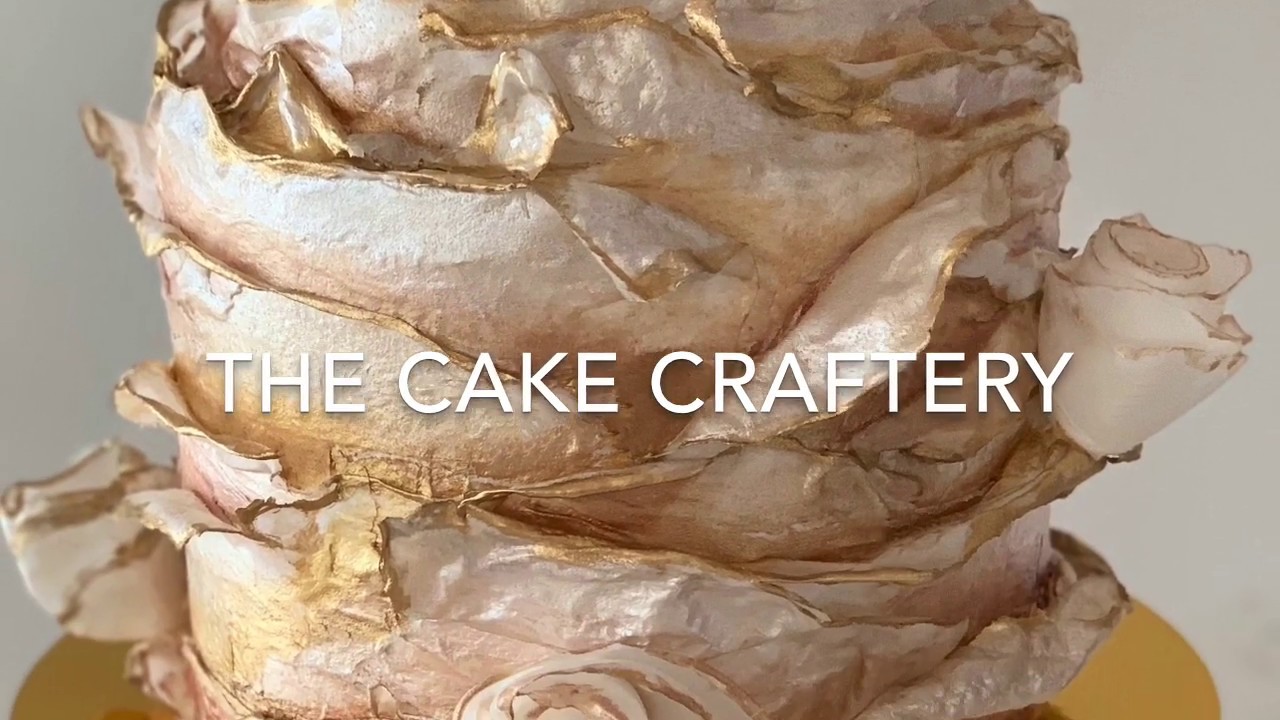Wafer Paper Ruffle Cake Tutorial - YouTube