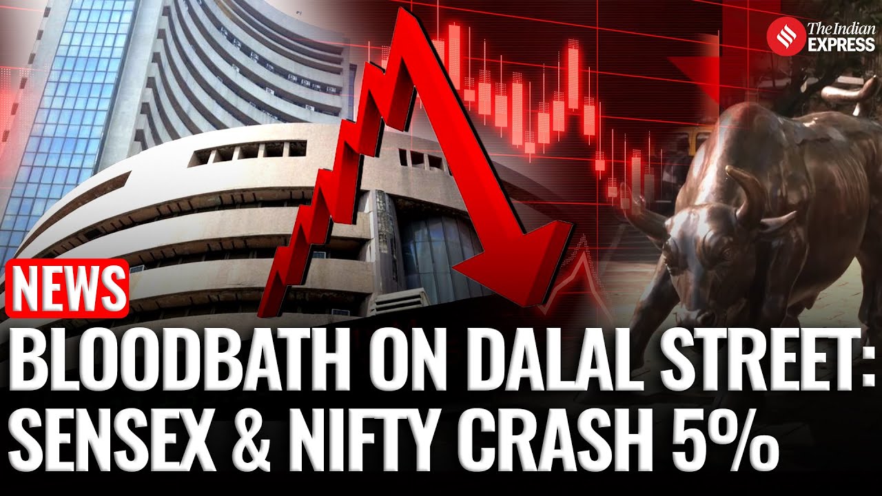 Sensex & Nifty Crash 5% in Biggest Fall in 10 Months | India Stock ...