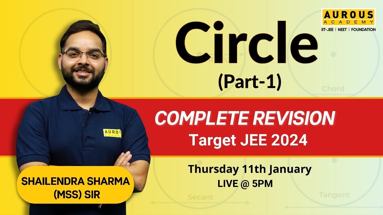 CIRCLE (PART-1) COMPLETE REVISION | TARGET JEE -2025 | MSS sir | Aurous Academy - YouTube