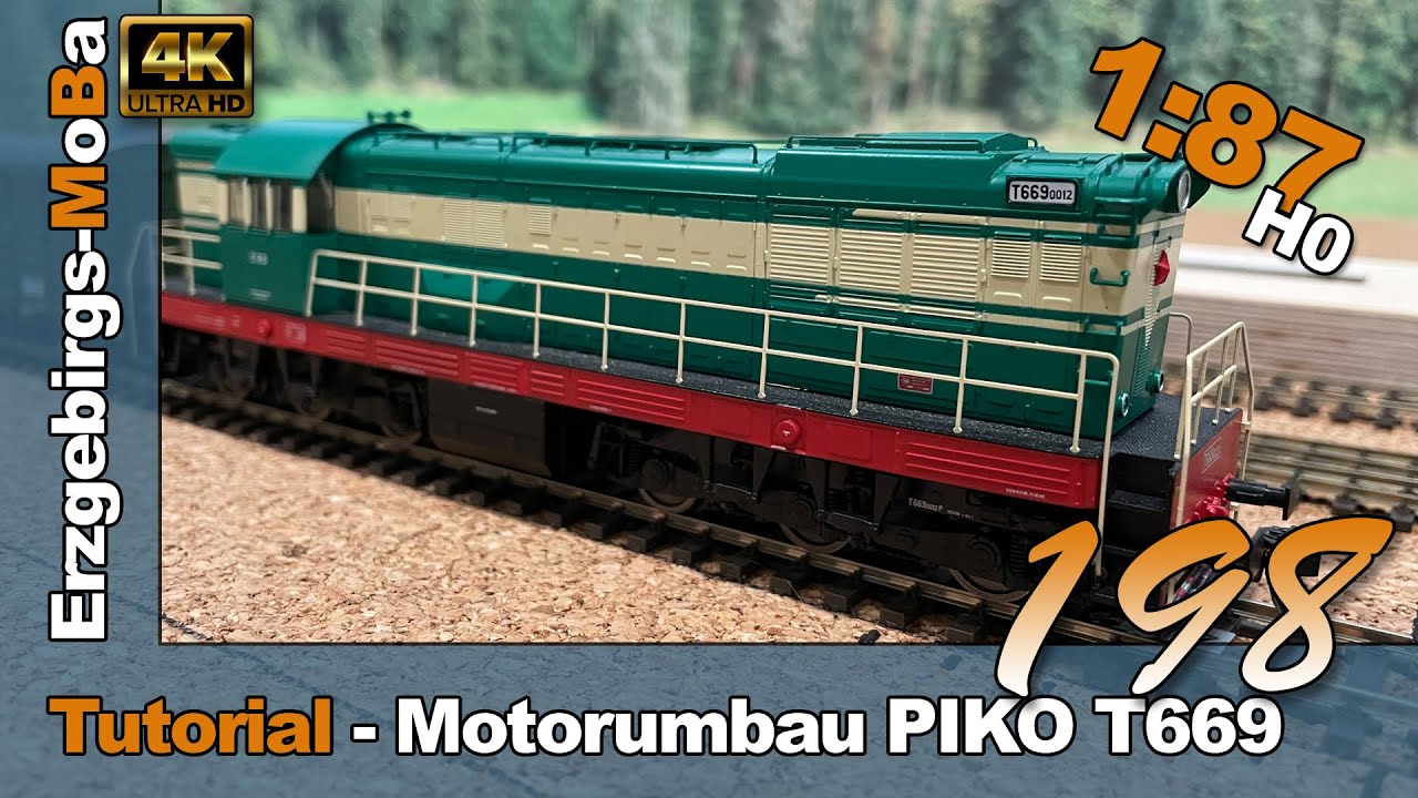 Folge 198 - Modellbahn Tutorial - PIKO T669 ruckelt - Motorumbau - DR 1/87 H0 - (DE/EN) - YouTube