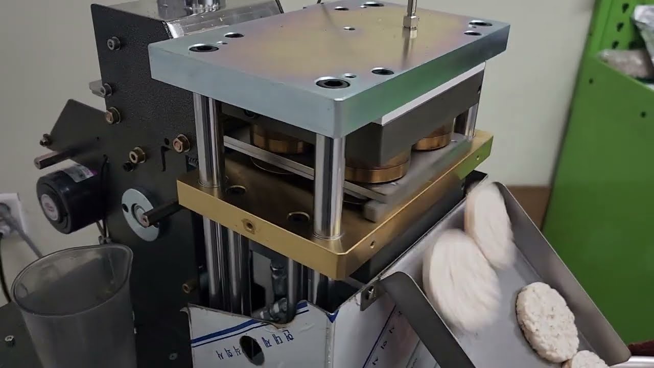 SYP6804 Rice cake machine test for 68mm popped cakes by Korean rice ...