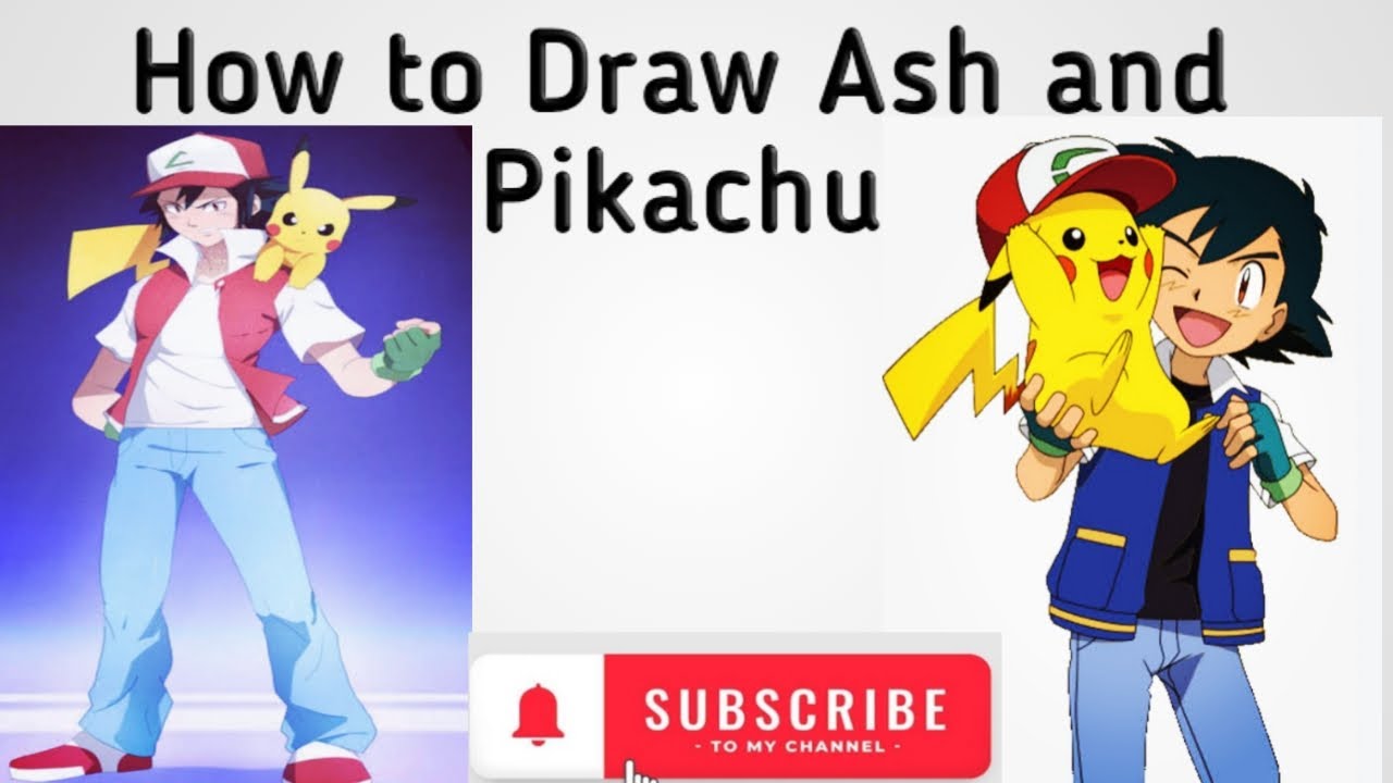How to draw Ash and Pikachu || How To Draw Ash and Pikachu From Pokemon ...