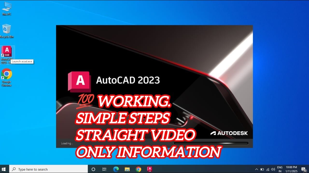 Autocad 2023 Installation Full Free|| Simple Steps||2023||Working ...