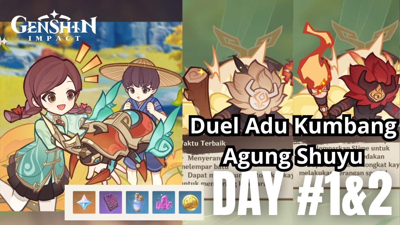 Duel Kumbang Agung Shuyu - Day 1 & 2 | Genshin Impact Indonesia - YouTube