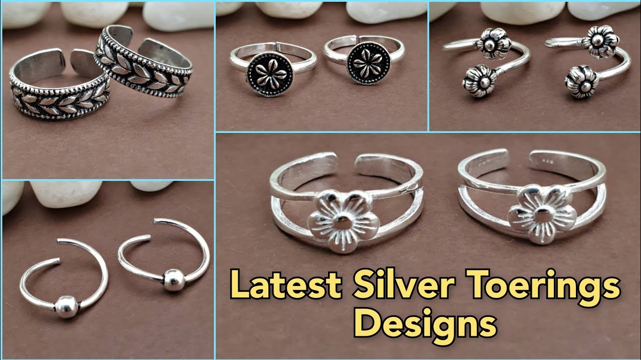Pure Silver Toerings designs with price/92.5 Pure Silver Oxidised ...
