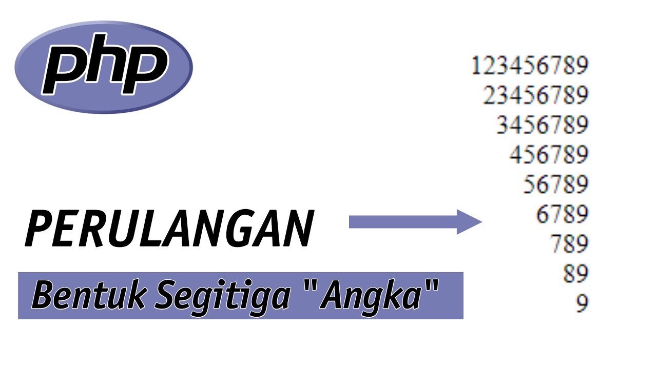 Perulangan PHP || Bentuk Segitiga Angka - YouTube