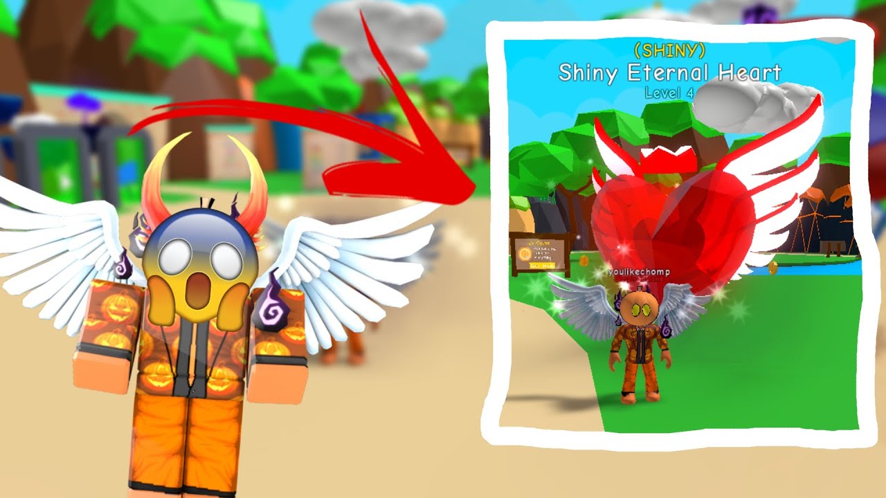 🚨😱USING THE *NEW* SHINY ETERNAL HEART IN BUBBLE GUM SIMULATOR | MY ...