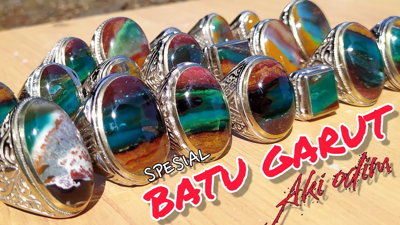 SPESIAL BATU GARUT AKI ODIM‼️Ready 19 Cincin Batu pancawarna Hijau ...