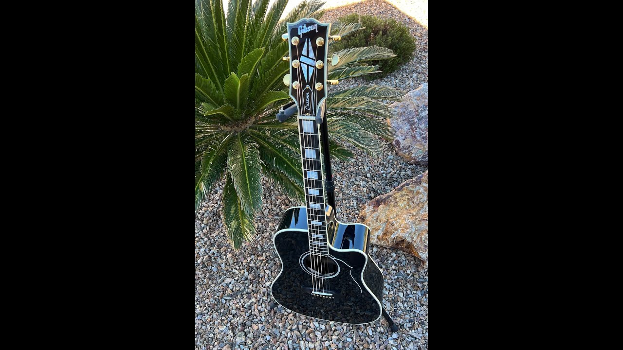 Gibson Custom Songwriter EC Ebony | Demo by Gary Roberts | Fishman ...