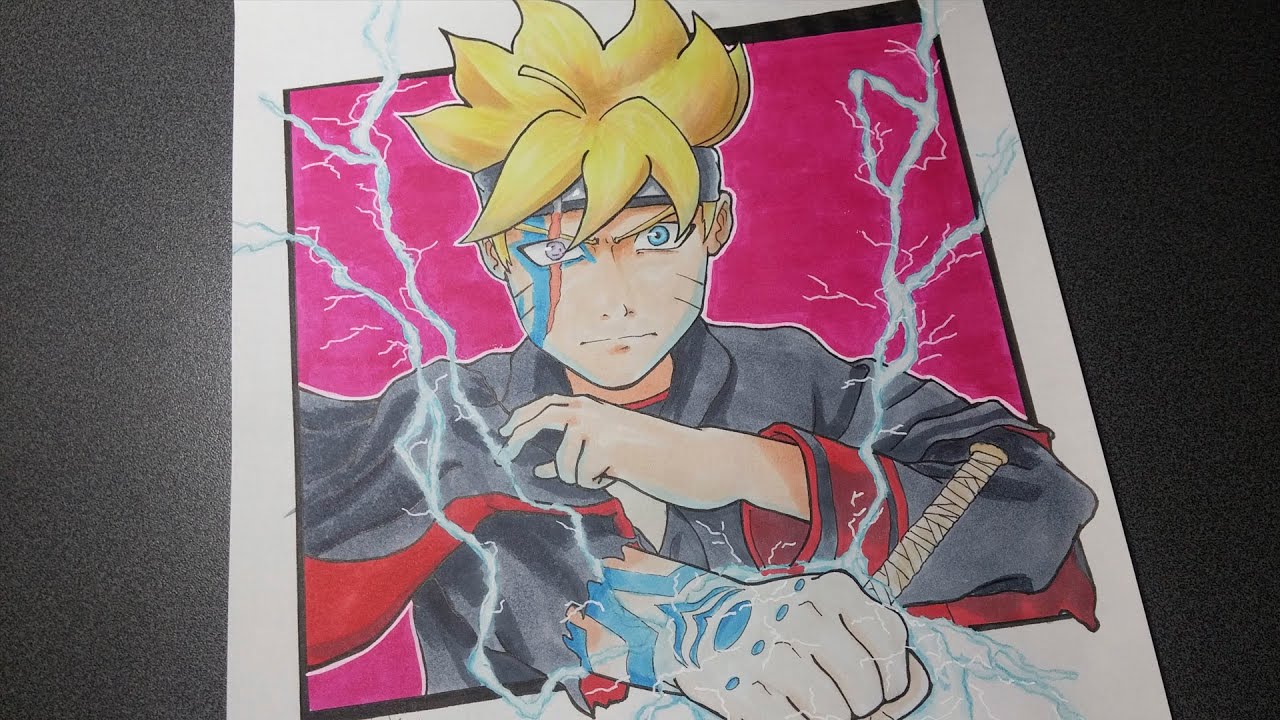 Speed Drawing Uzumaki Boruto (FanArt) - YouTube