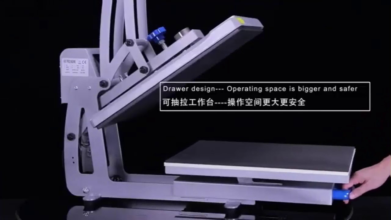 16" x 20" Auto Open Heat Press Machine Vertical Version - YouTube