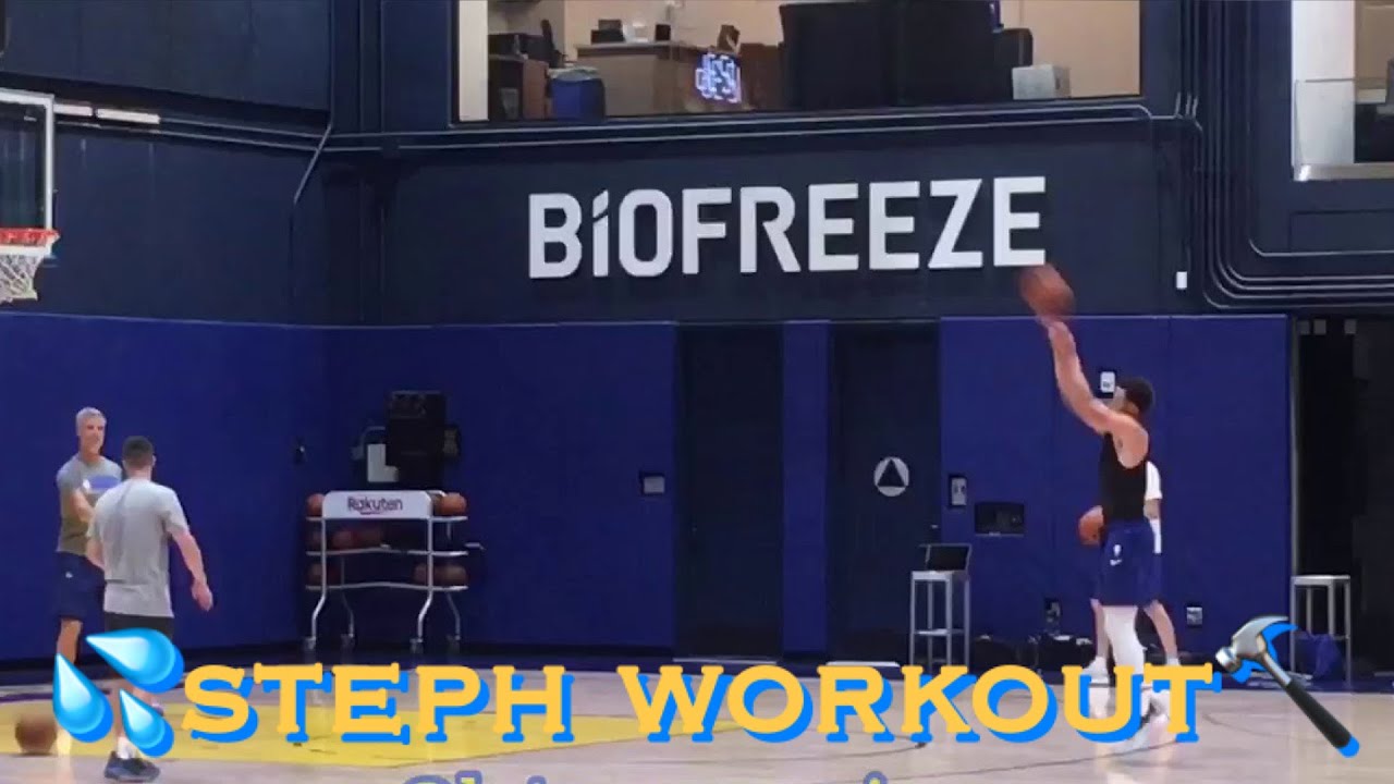 [HD] Steph Curry 💦🔨 workout+dunk, Warriors practice, day before LA ...