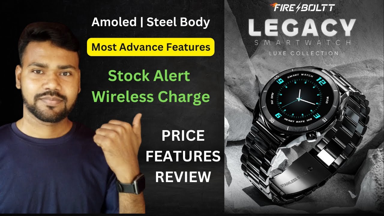 Fire Boltt Legacy Smartwatch 🔥 1.43" Amoled ⚡ BT Calling 🔥 Stainless ...