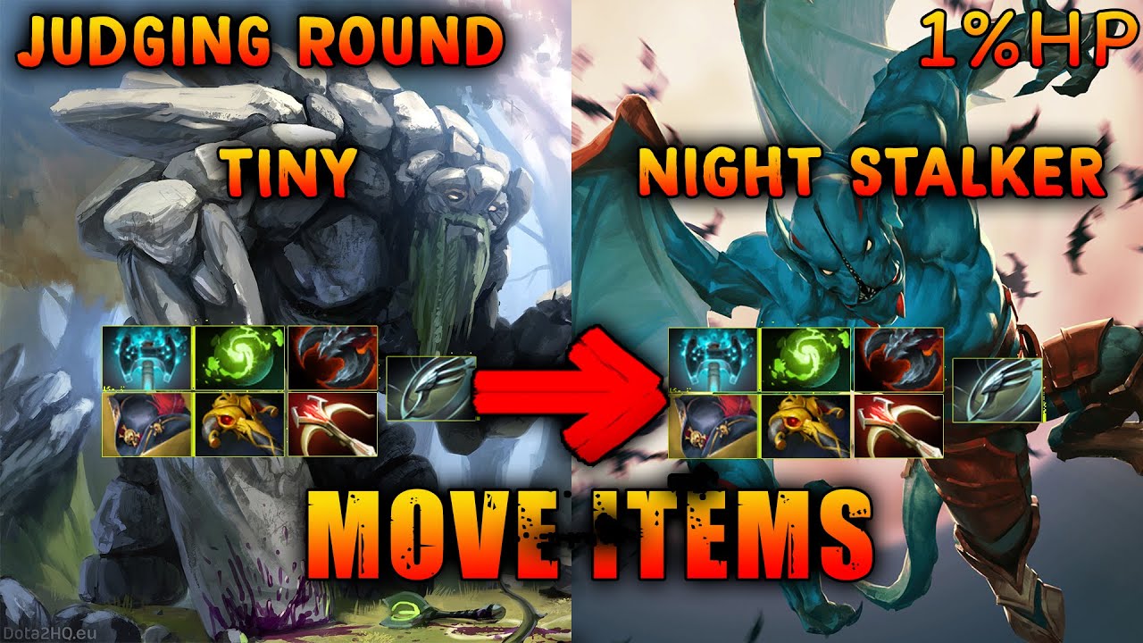 DOTA 2 /TINY MOVE ITEM NIGHT STALKER 1% WIN / DAWN OF WAR#78 - YouTube