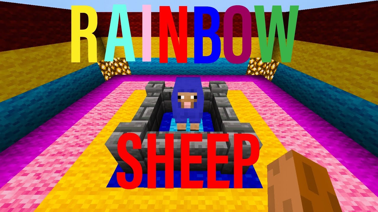 How to get a (Rainbow sheep) Minecraft - YouTube