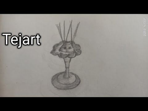 Agarbatti stand| how to draw agarbatti stand| easy drawing|tejart - YouTube
